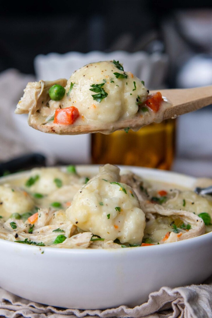 Quick Instant Pot Chicken and Dumplings (Gluten-Free) - Thick & Creamy!