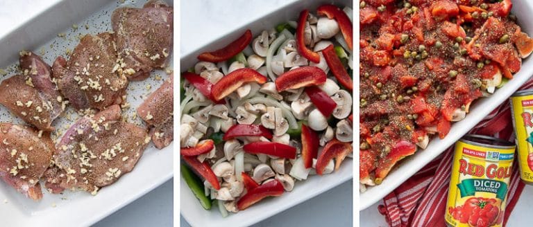 Oven Baked Chicken Cacciatore - Easy Dump-and-Bake Recipe!