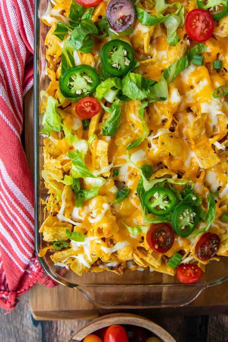 25-Minute Walking Taco Casserole with Ground Beef - Extra Easy