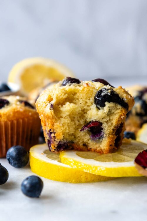Impossibly Fluffy Almond Flour Blueberry Muffins - Easy Gluten-Free