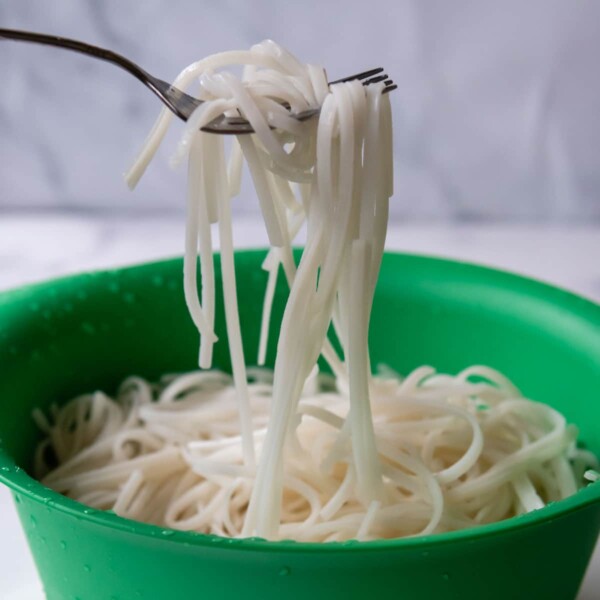 Saucy Peanut Noodles with Crispy Tofu (Gluten-Free) - Thai-inspired